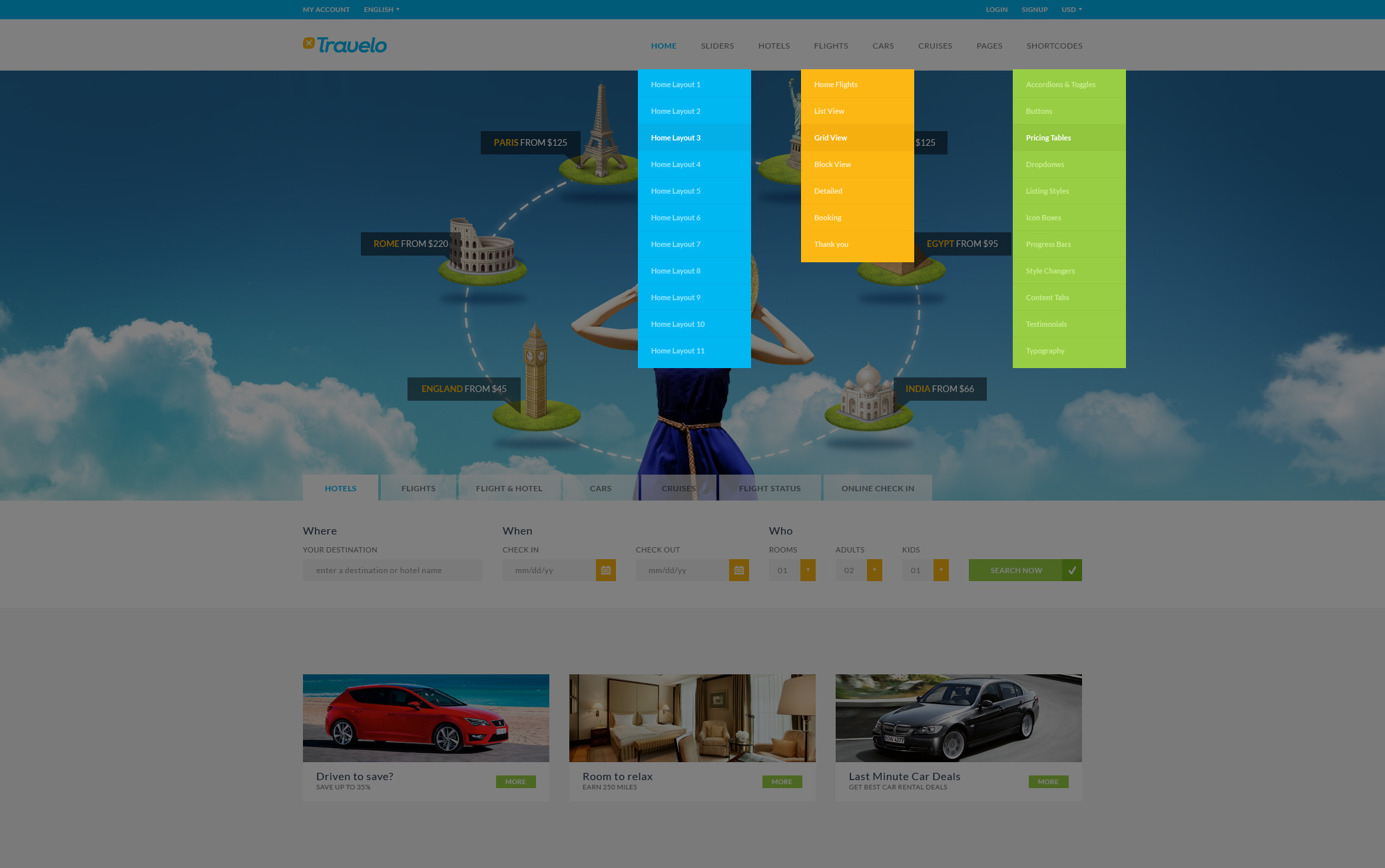 Travelo - Mega PSD Pack by GfxPartner | ThemeForest