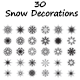 30 Snow Decorations , Vectors | GraphicRiver