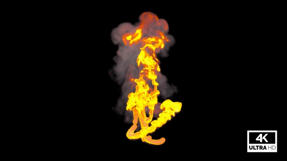 Fire Flame Trails With Smoke, Motion Graphics | VideoHive