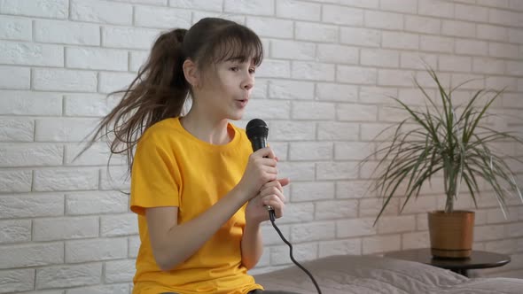 Yell songs at home karaoke. , Stock Footage | VideoHive