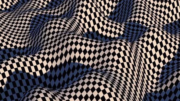4K 3D Checkerboard Wave Animation seamless loop, Motion Graphics ...