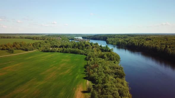 Along The Western Dvina River 01, Stock Footage | VideoHive