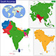 South Asia Map, Vectors | GraphicRiver
