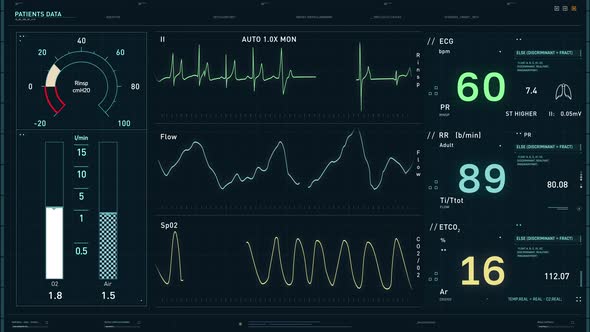 Artificial Lung Ventilation Monitoring Device Displays Emergency ...