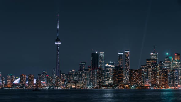 Bright City Lights Toronto Skyline, Stock Footage | VideoHive