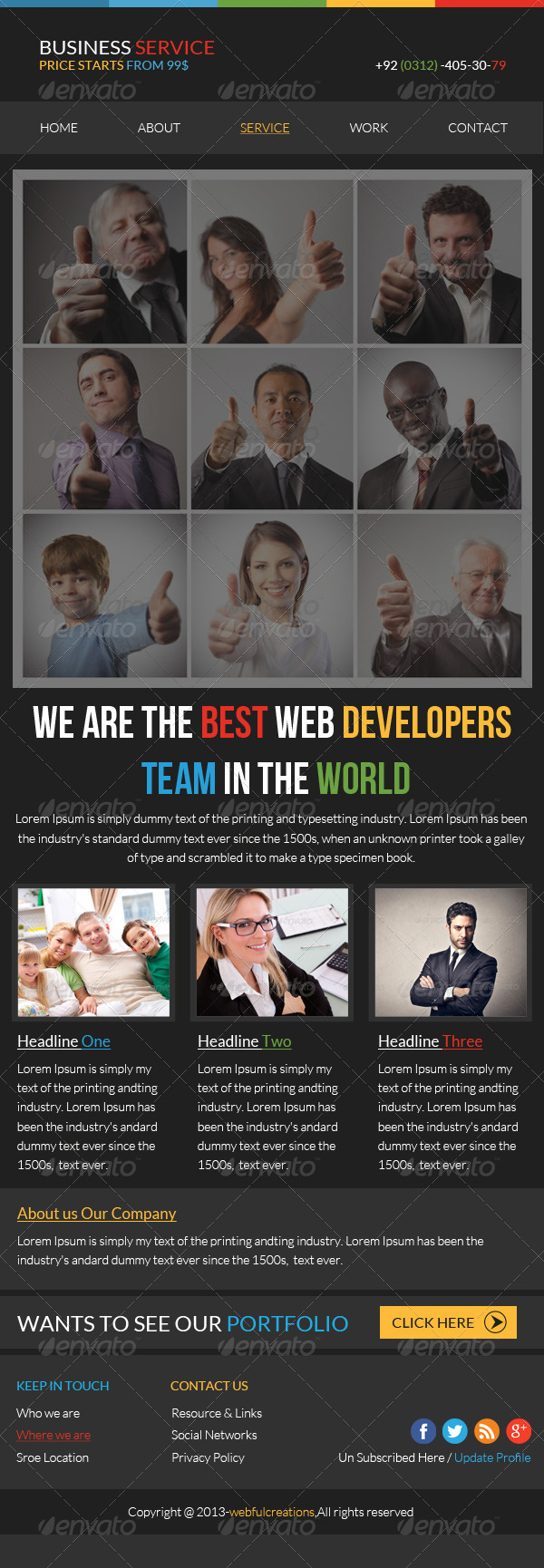 Webful Business Email Template, Web Elements | GraphicRiver