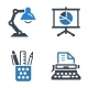 Office Icons-Blue Series, Icons | GraphicRiver