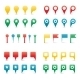 Colorful Map Pins., Vectors | GraphicRiver