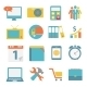 Modern Flat Icon Set for Web and Mobile Application, Vectors | GraphicRiver