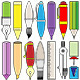 Writing Drawing and Painting Tools, Vectors | GraphicRiver