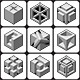 Abstract Cube Icons Set, Vectors | GraphicRiver