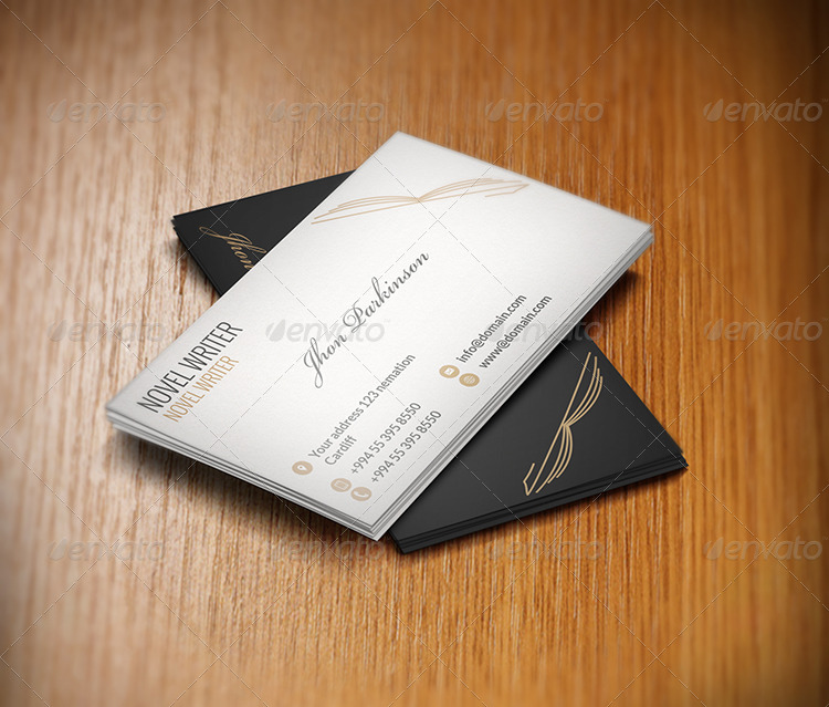 Creative Business Card for Writers, Print Templates | GraphicRiver