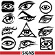 Eye Signs Set, Vectors | GraphicRiver