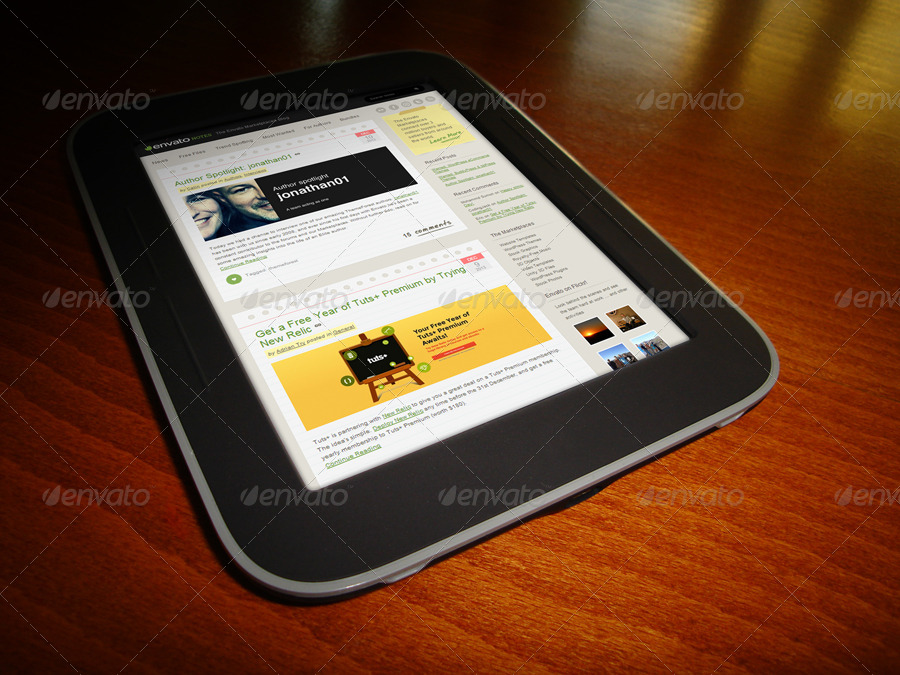 Electronic Reader Tablet Mock-Up, Graphics | GraphicRiver