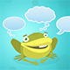 Frog with Face Expressions and Speech Bubbles, Vectors | GraphicRiver