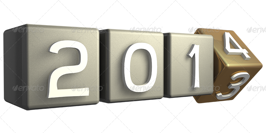 Year 2014 - 3D Render Transparent , Graphics | GraphicRiver