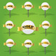 Golf Ball and Banner Design Elements, Vectors | GraphicRiver