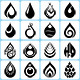 16 Water Drop Icons Set, Vectors | GraphicRiver