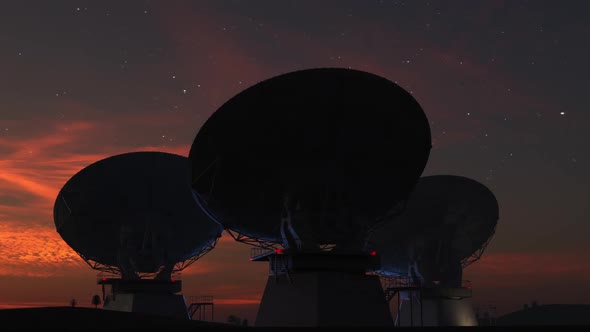 a group of space antennas or ground observatories observing space ...