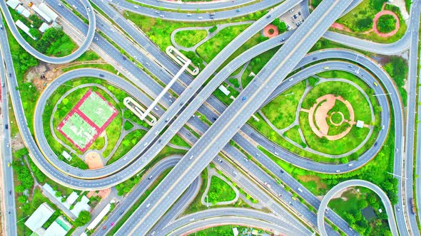 4K : Aerial view shot of fast moving Highway road, Stock Footage ...