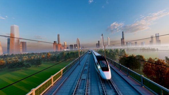 High speed train, Motion Graphics | VideoHive