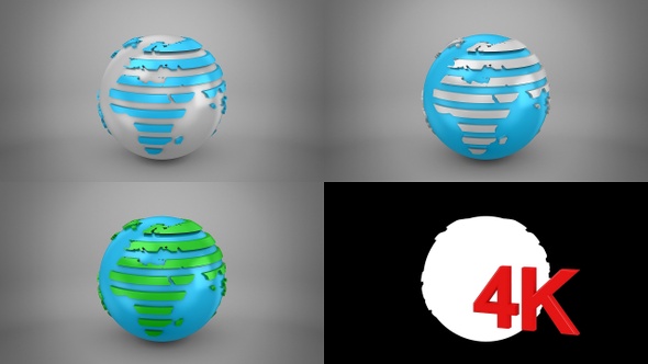 World Map Turns Into a Globe, Motion Graphics | VideoHive