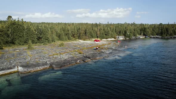 Incredible View of The Meldrum Bay and Lake Huron, Canada, Stock Footage