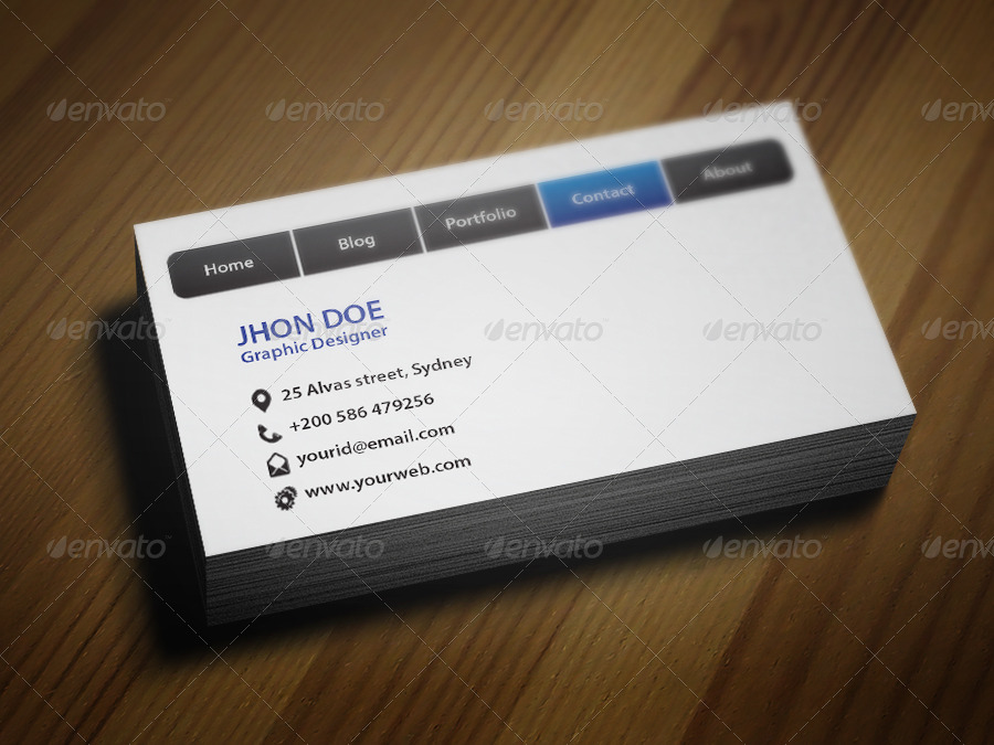 Navigation Bar Business Card, Print Templates | GraphicRiver