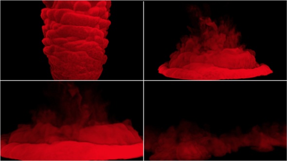 Red Smoke Falling Down, Motion Graphics | VideoHive
