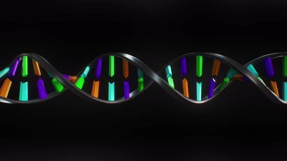 DNA Strand Building 4K, Motion Graphics | VideoHive