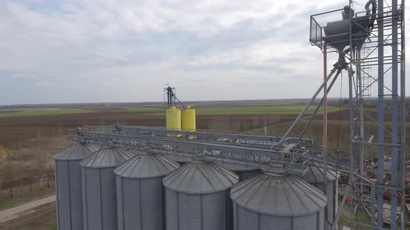Flying Over Silo Storage, Stock Footage | VideoHive