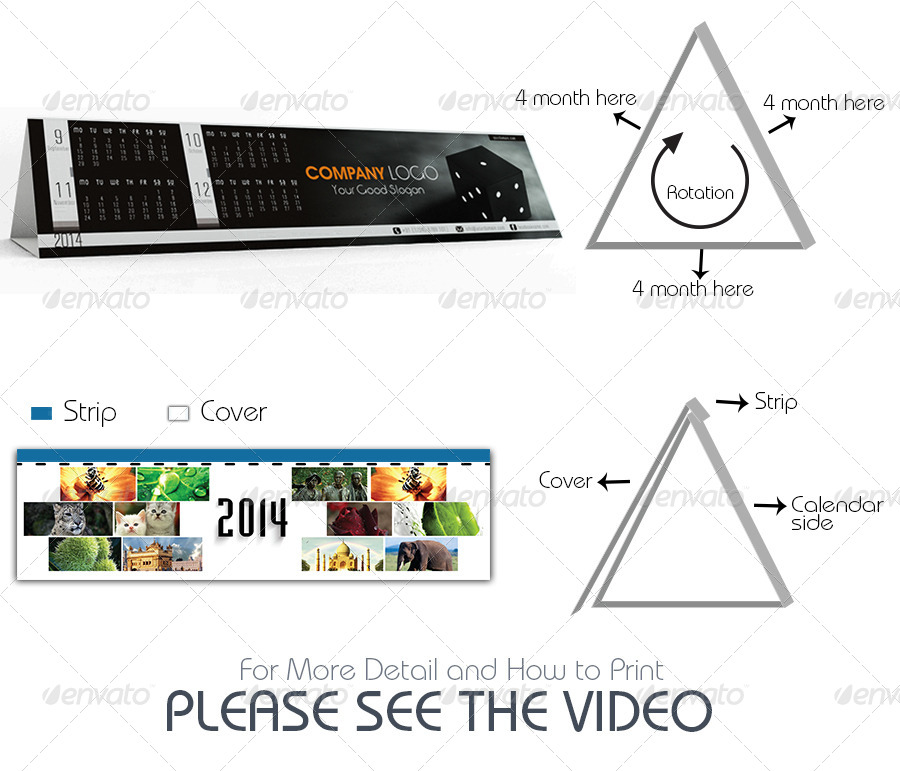 The Company Table Calendars, Print Templates | GraphicRiver