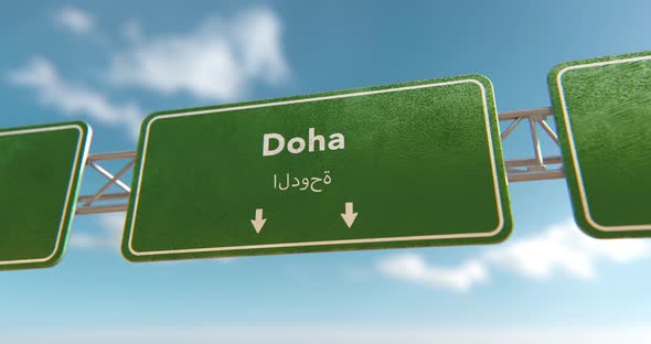 Doha Sign - 4K, Motion Graphics | VideoHive