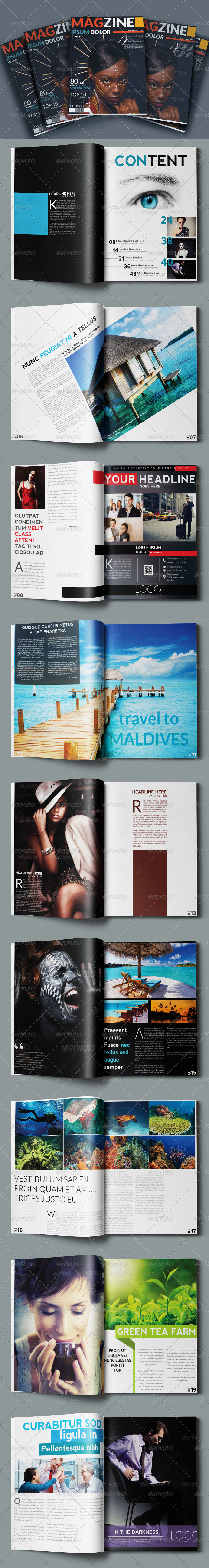 5x Magzine Template Bundle, Print Templates | GraphicRiver