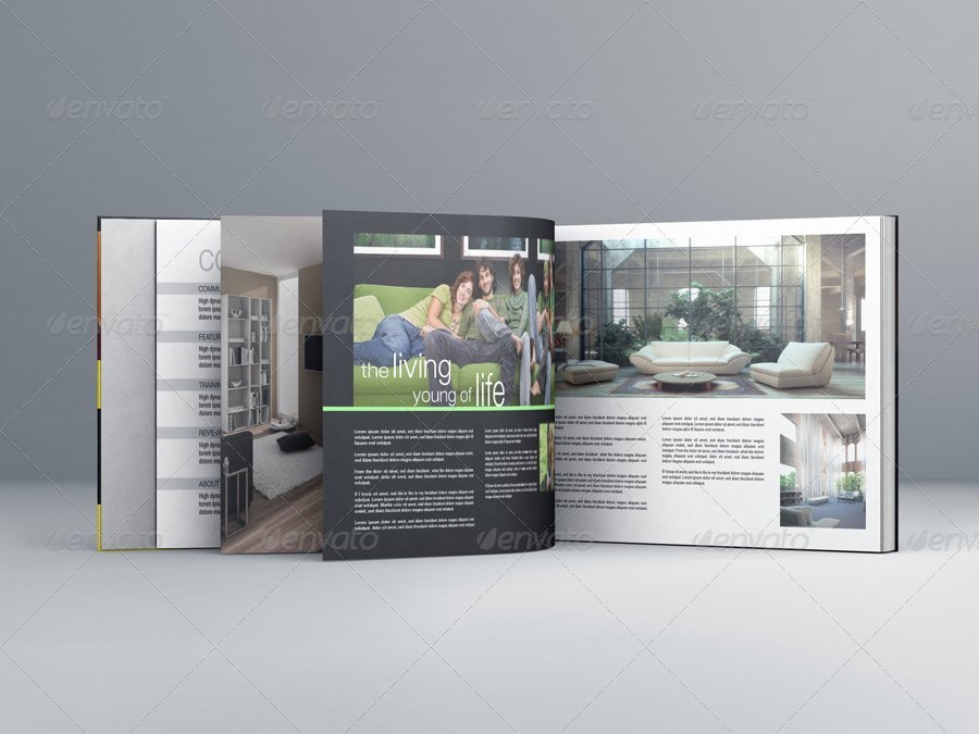 MyBook US Letter Size Landscape Mock-up, Graphics | GraphicRiver