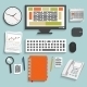 Set of Office and Business Work Elements, Vectors | GraphicRiver