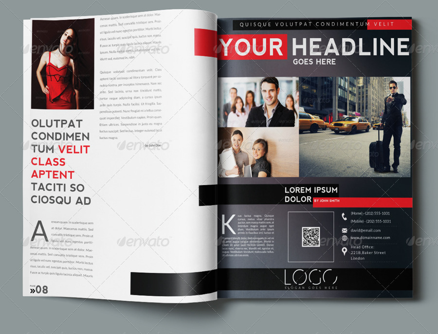 Multipurpose Magazine Template - Photoshop PSD, Print Templates ...
