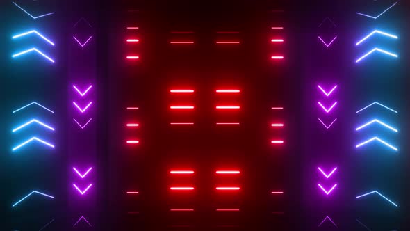 4 K Colored Neon Light Loop, Motion Graphics | VideoHive