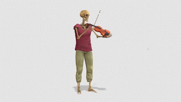 Skeleton Playing Violin, Motion Graphics | VideoHive