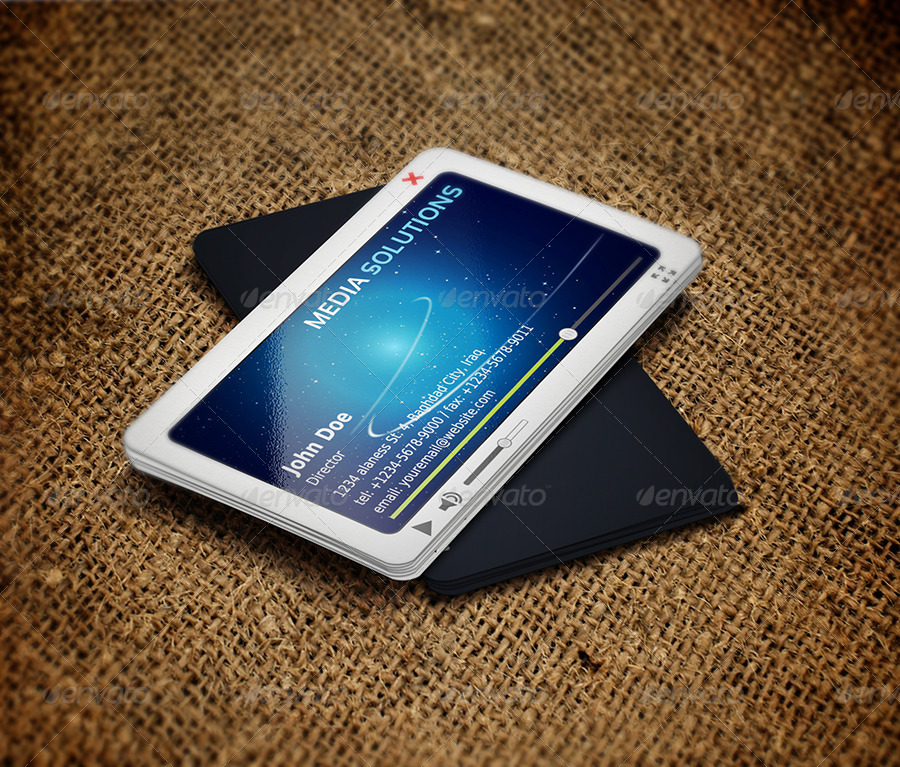 Media Business Card Template, Print Templates | GraphicRiver