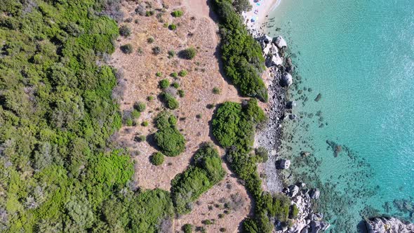 Aerial photography of a nature reserve showing the different types of ...