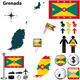 Map of Grenada, Vectors | GraphicRiver