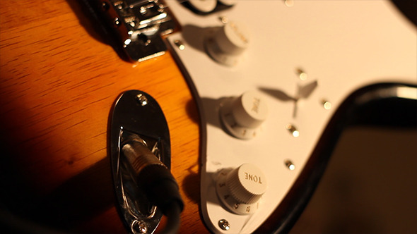 Plug In Electric Guitar, Stock Footage | VideoHive