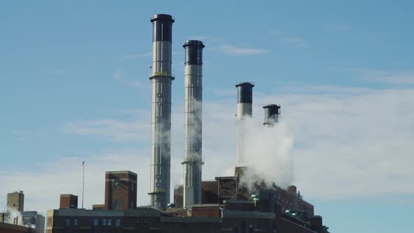 Factory with funnels, Stock Footage | VideoHive