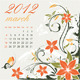Calendar for 2012 March, Vectors | GraphicRiver
