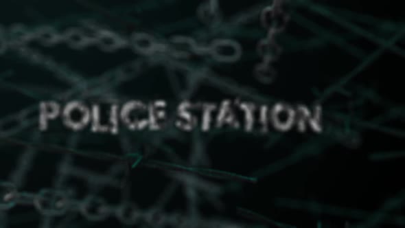 3D Dark Crime Background Word Police Station, Motion Graphics | VideoHive