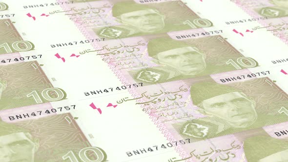 Ten Rupee Note Bill Pakistan Infinite Loop 4K Resolution, Motion Graphics