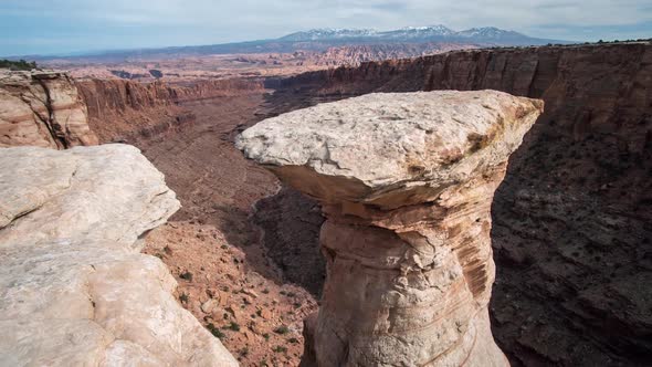 Time lapse moving up viewing rock spire off cliff, Stock Footage ...