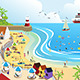 Beach Town, Vectors | GraphicRiver