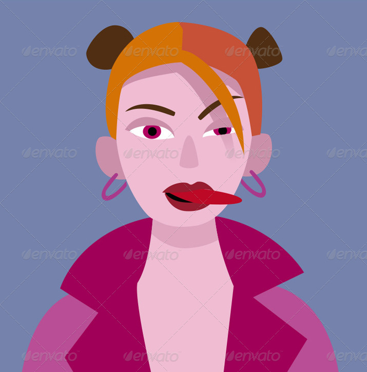 Teenage Girls Avatar Set, Vectors | GraphicRiver